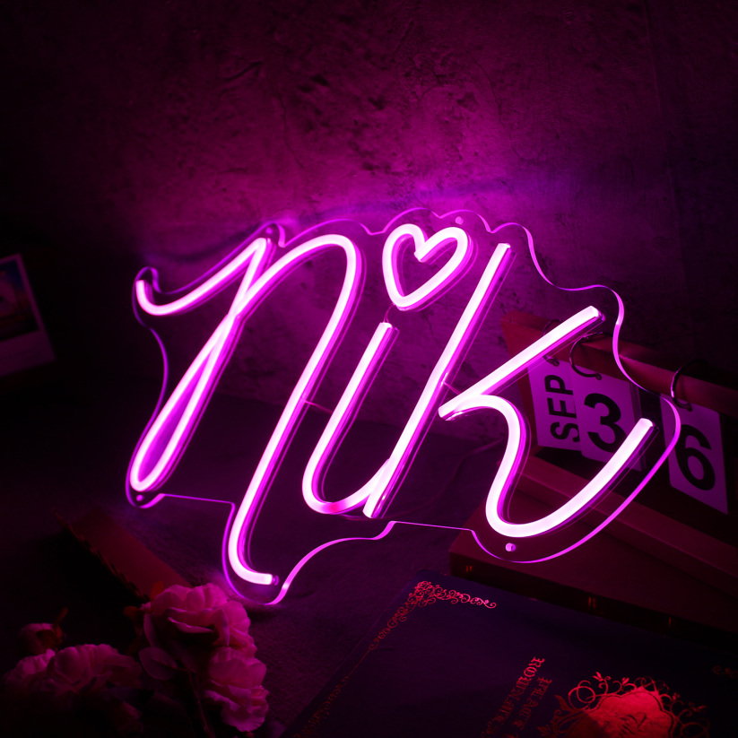 Nik Pink Neon Sign-illusion