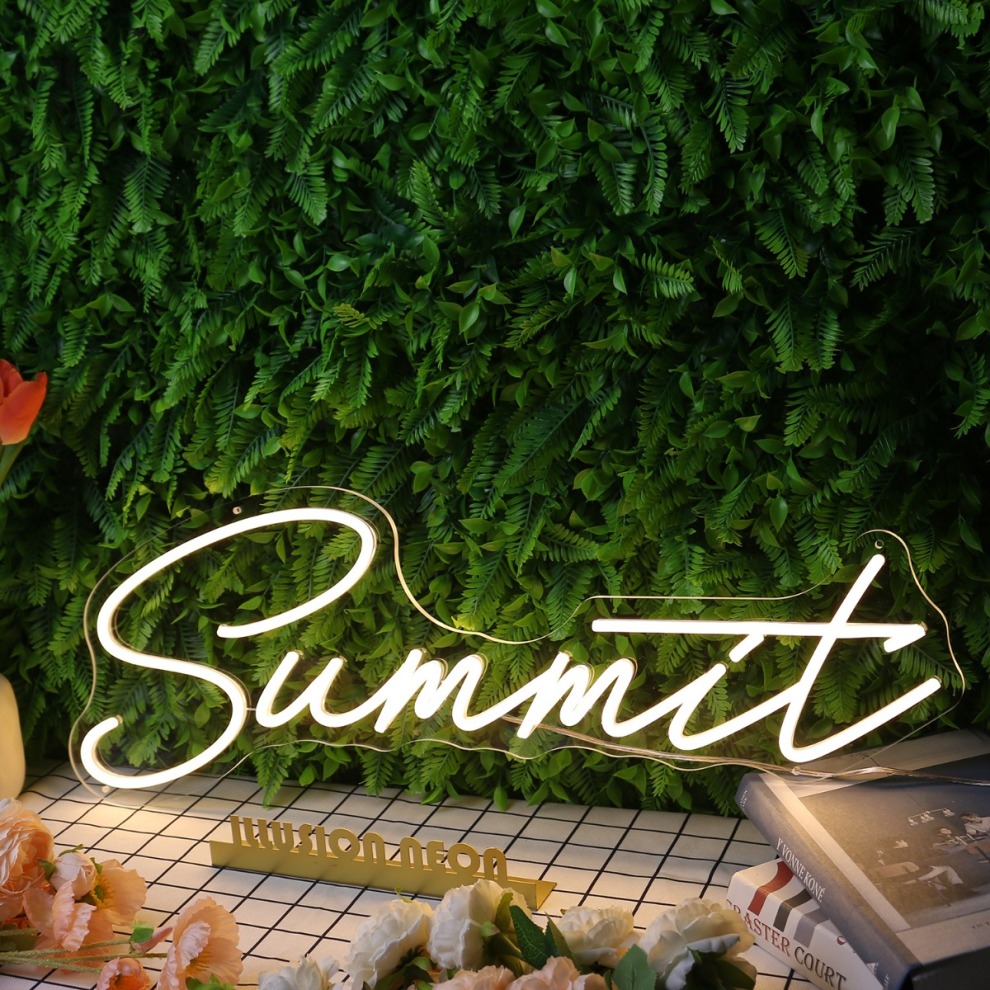 Summit Yellow Neon Sign-illusion