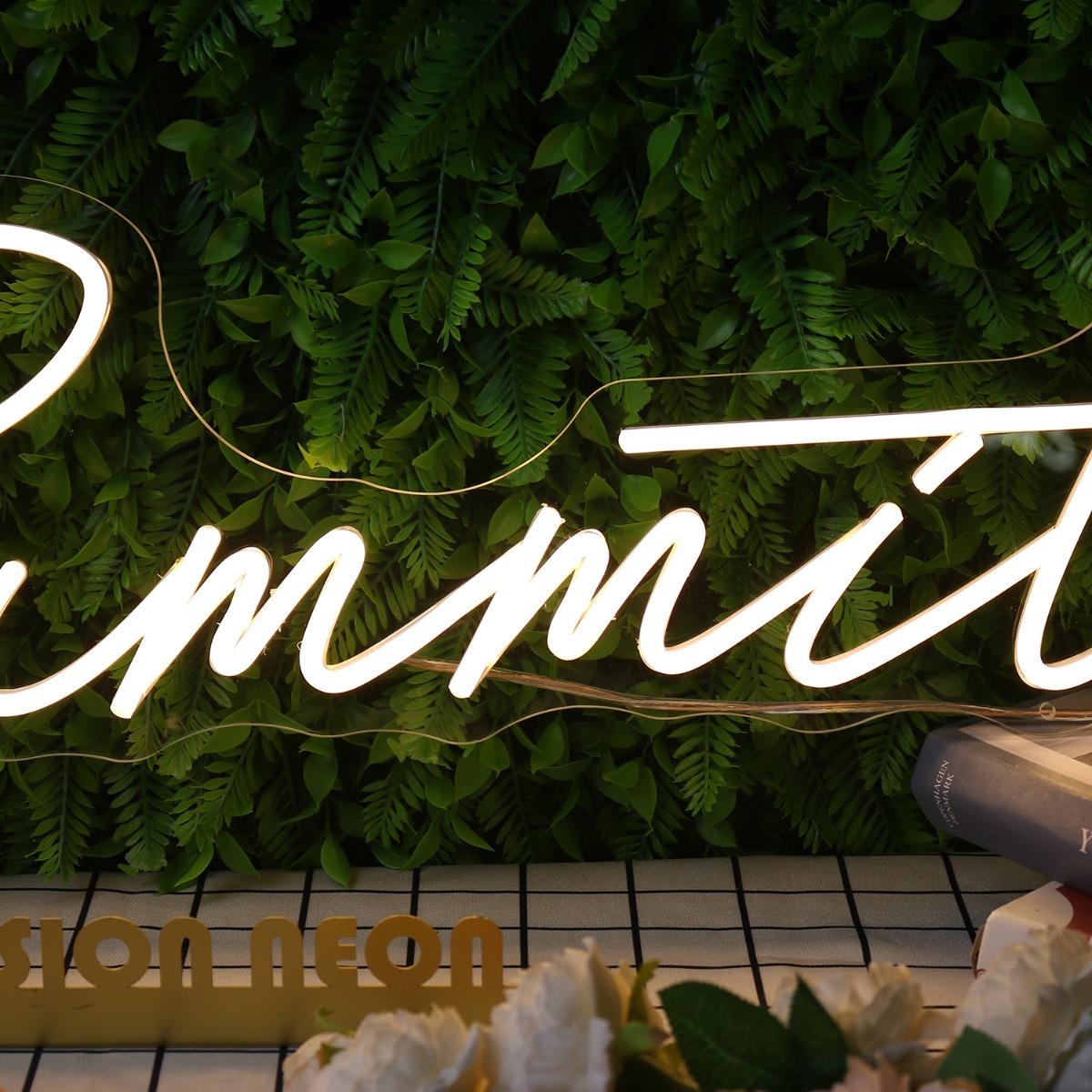 Summit Yellow Neon Sign-illusion