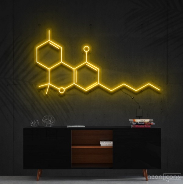 Thc Molecule Neon Sign-illusion