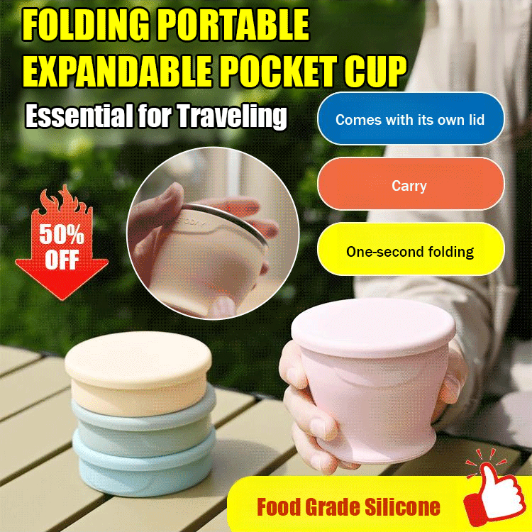 🔥【Food Grade】Portable foldable silicone water cup, 230° high ...