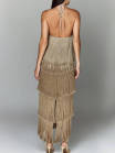 Fashionable Halter Neck Tassel Backless Slit Party Dress – Likemychoice