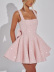 Elegant Square Neck A-Line Mini Dress – Likemychoice