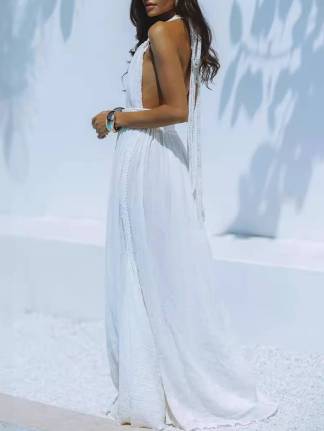 Large Swing Backless Strap Dress – Likemychoice