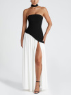 Elegant Wrap-Pleated High Slit Maxi Dress – Likemychoice