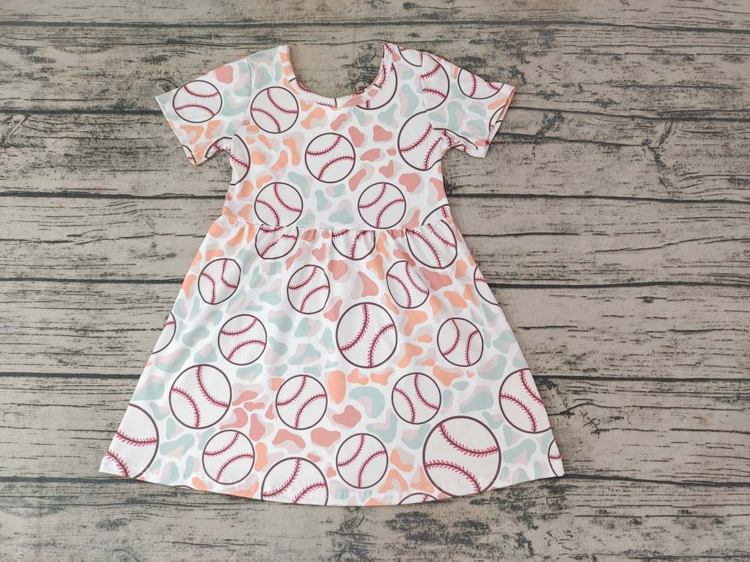 GSD0249 kids clothes girls summer dress baseball clothes
