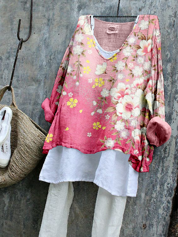 Japanese Cherry Blossom Art Cozy Flowy Tunic – Ldtree