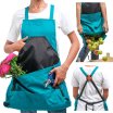 Cross Back Gardening Apron With Deep Kangaroo Release Pockets – Migyun