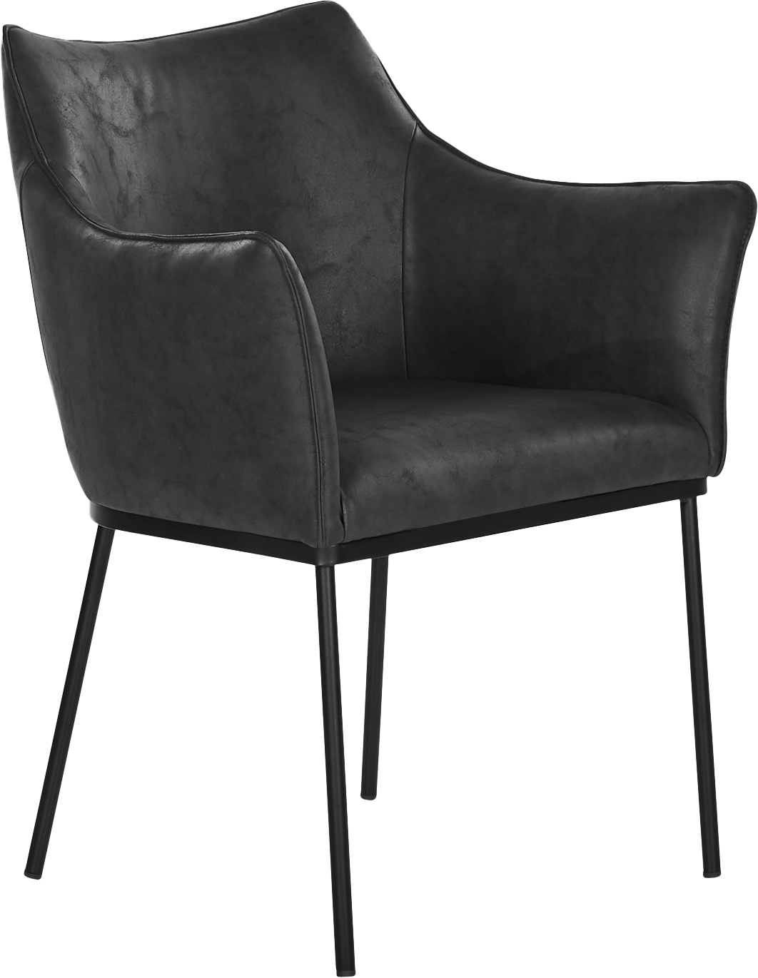 St James Dining Chair - Black Vegan Leather
