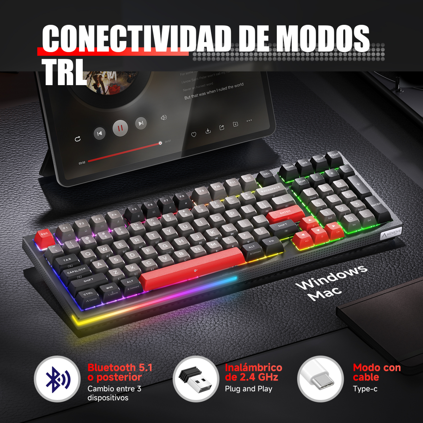 Kemove K98 Wireless Gaming Keyboard| Buy 90 Percent Keyboard – KEMOVE
