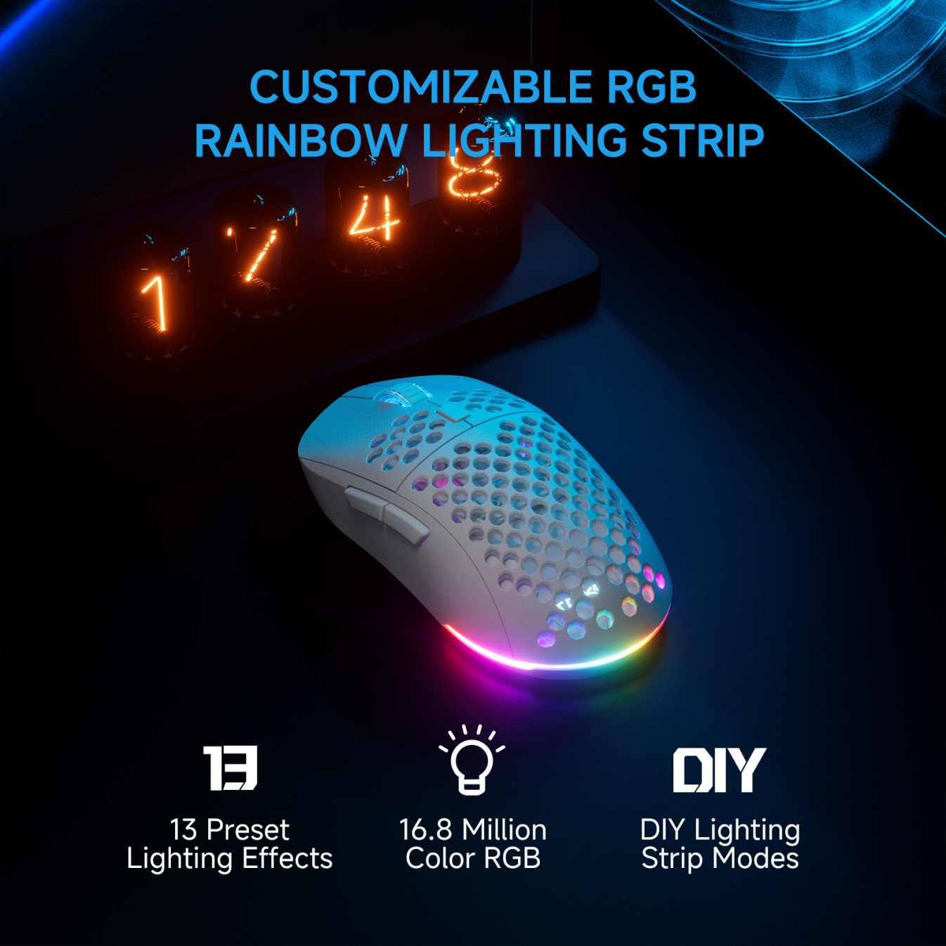 TMKB Falcon M1 Wireless Gaming Mouse, 24000DPI Optical Sensor, 180Hrs ...