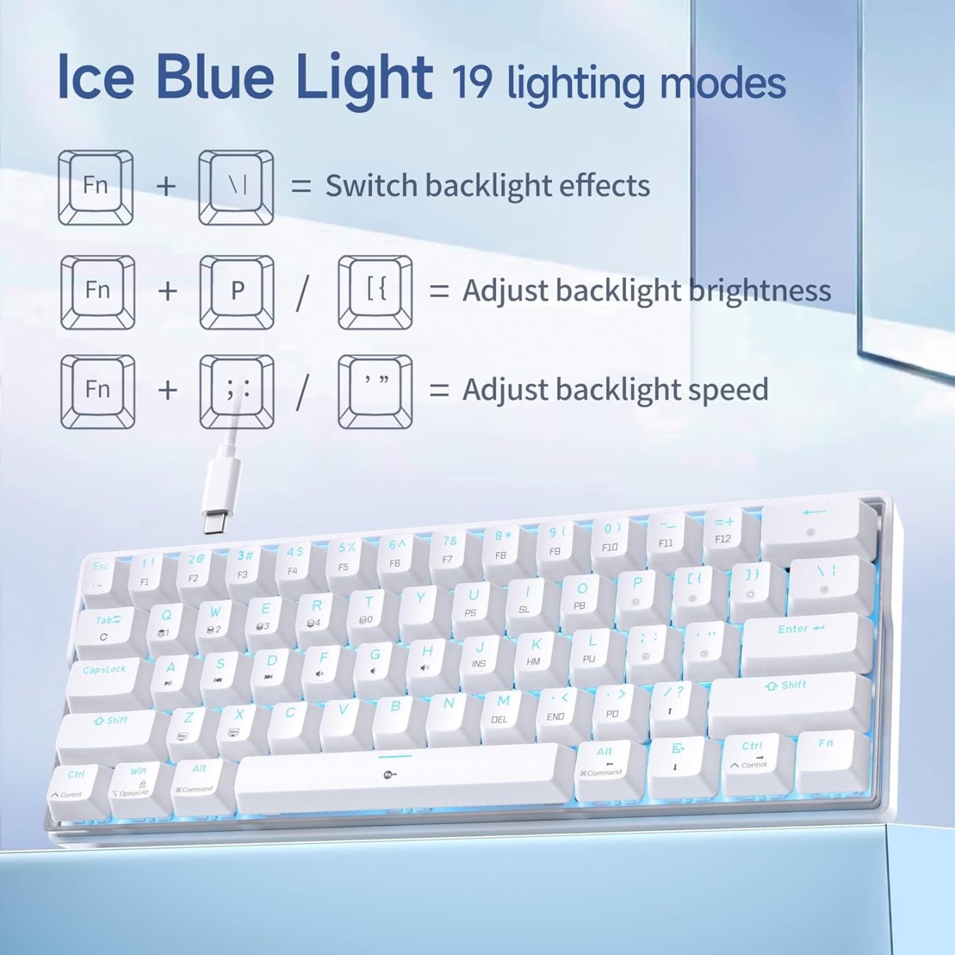 Kemove K61se Snowfox Mechanical Keyboard| 60% Minimal Layout – KEMOVE