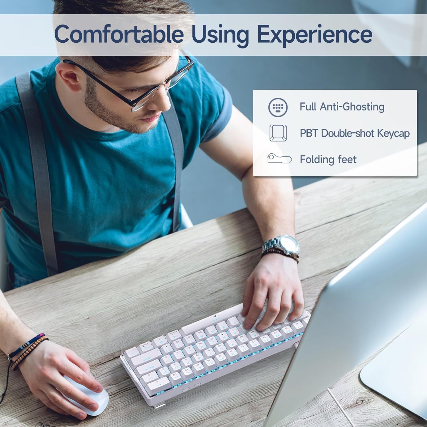 Kemove K61se Snowfox Mechanical Keyboard| 60% Minimal Layout – KEMOVE