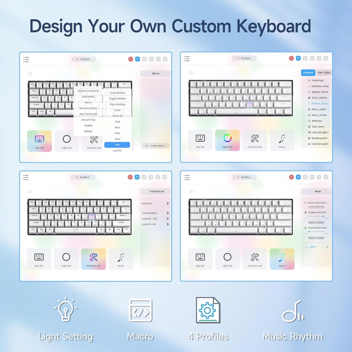 Kemove K61se Snowfox Mechanical Keyboard| 60% Minimal Layout – KEMOVE