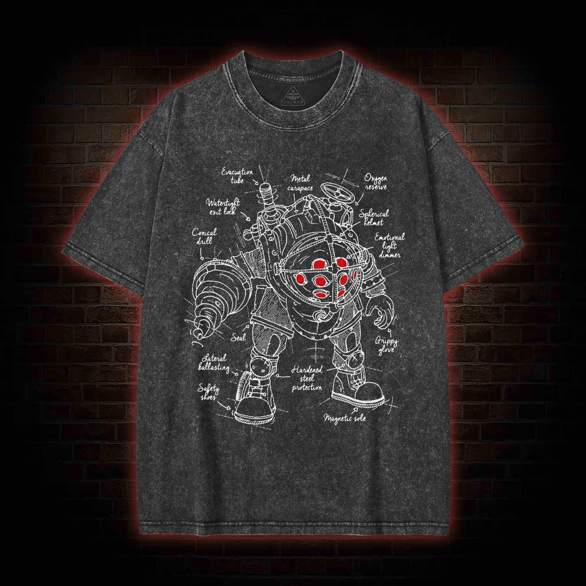 Deep-Sea Armor Washed T-shirt – nerdywave