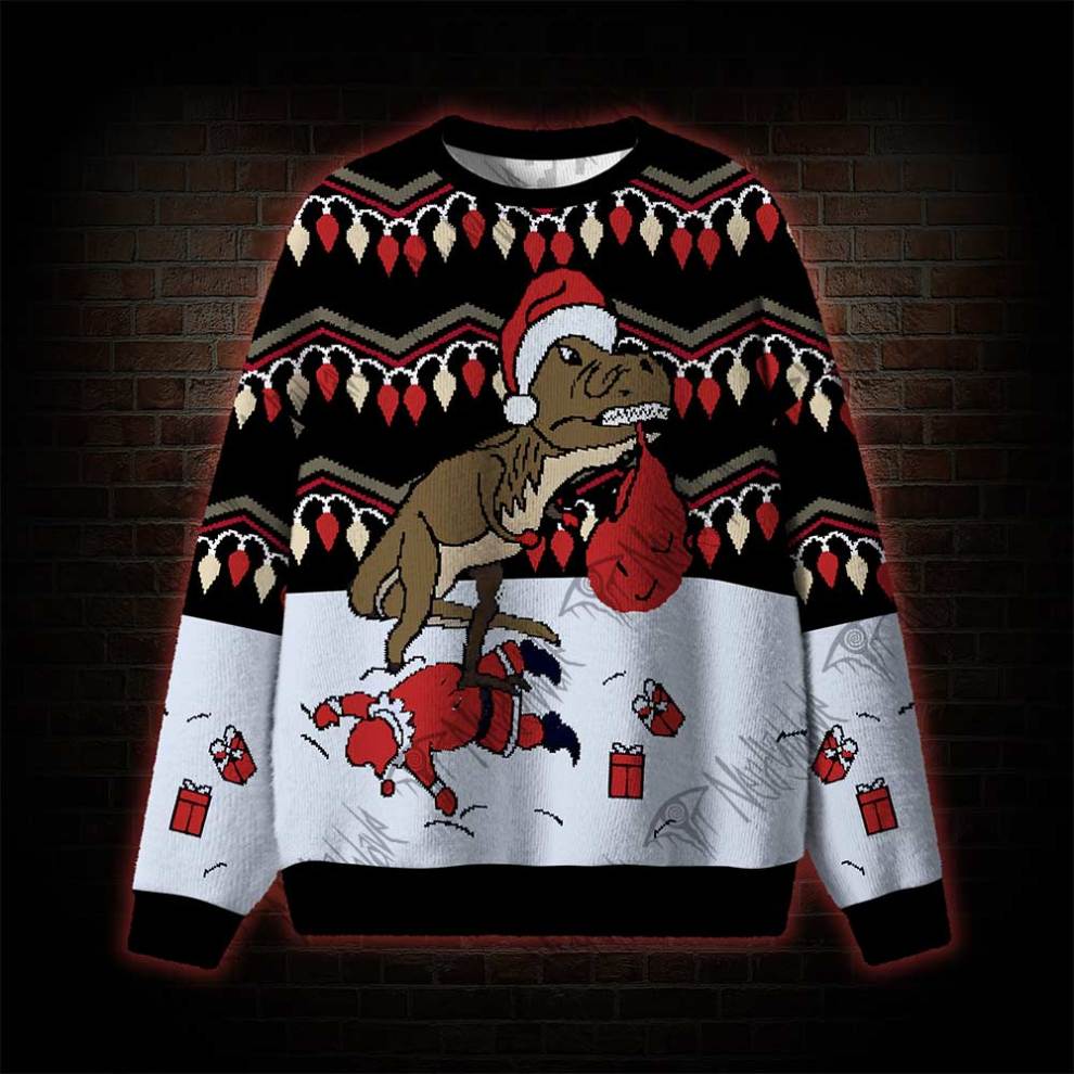 T-Rex Dinosaur Ugly Sweatshirts – nerdywave