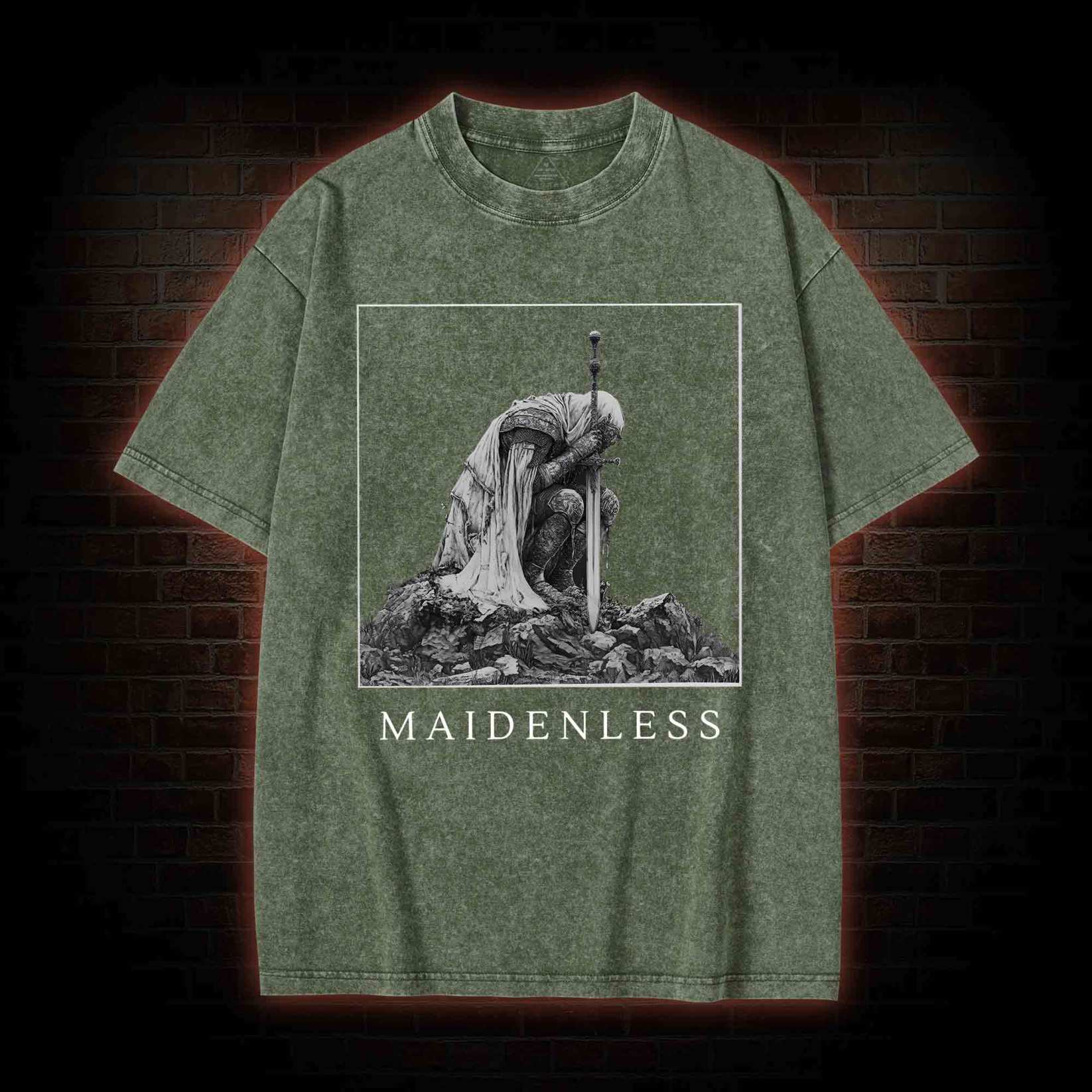 Maidenless Washed T-Shirt – nerdywave