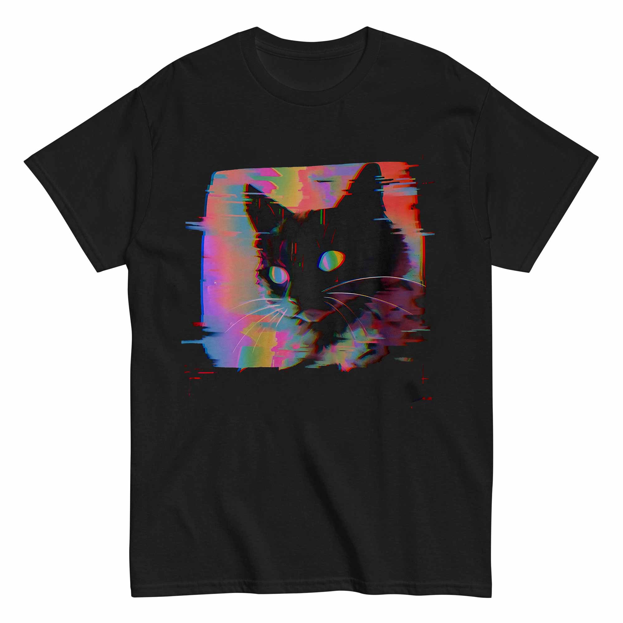 Psychedelic Weirdcore Cat T-shirt – nerdywave