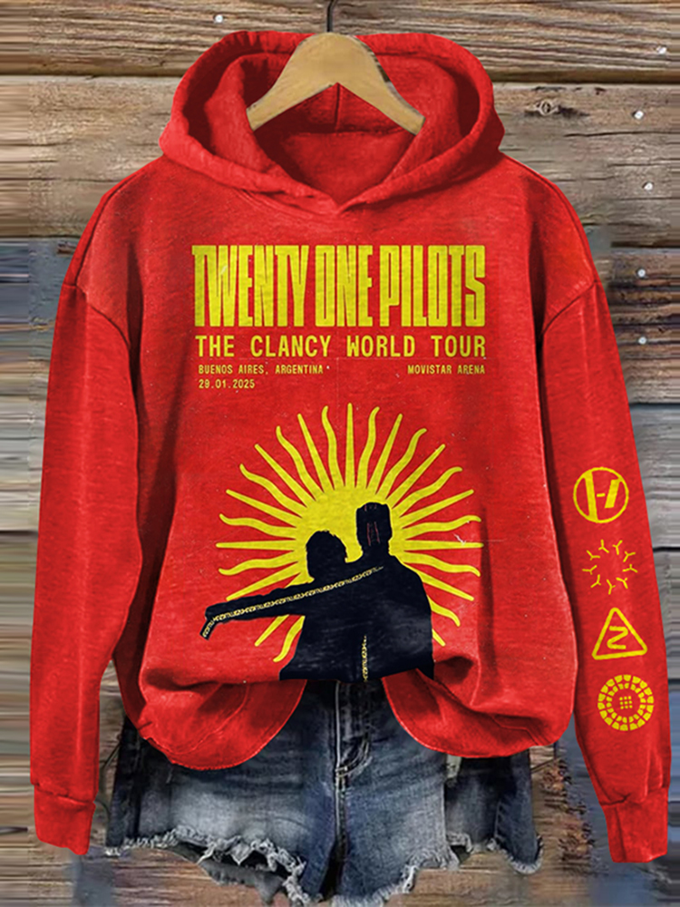 Vintage Rock Band World Tour 2025 Art Hooded Sweatshirt – tourwardrobe