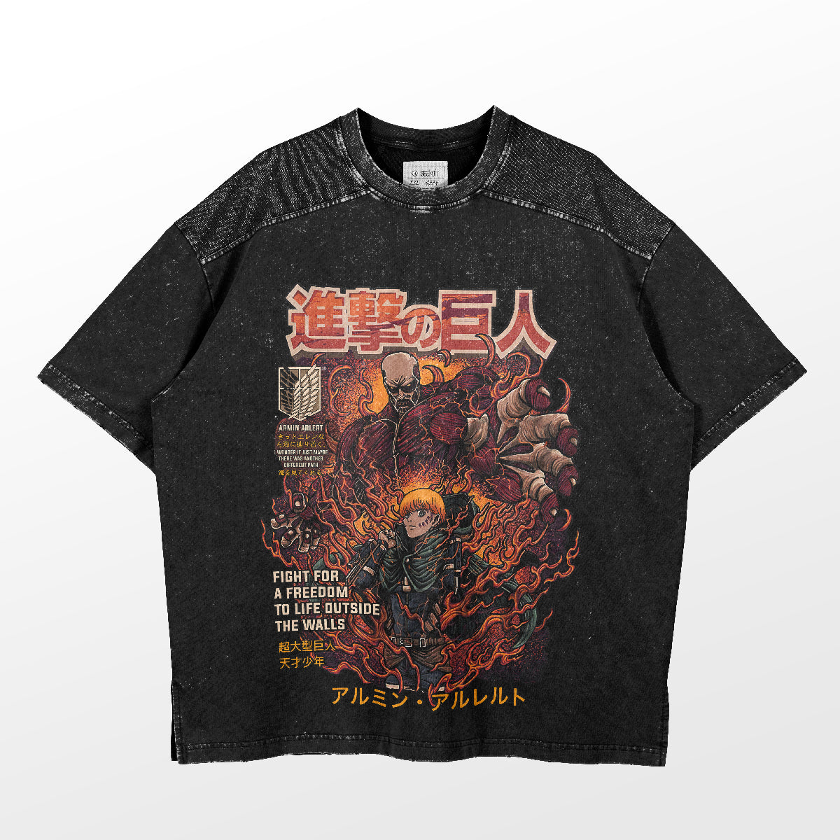 Armin Arlert Colossal Titan Attack on Titan T-Shirt - Fierce Anime Des ...