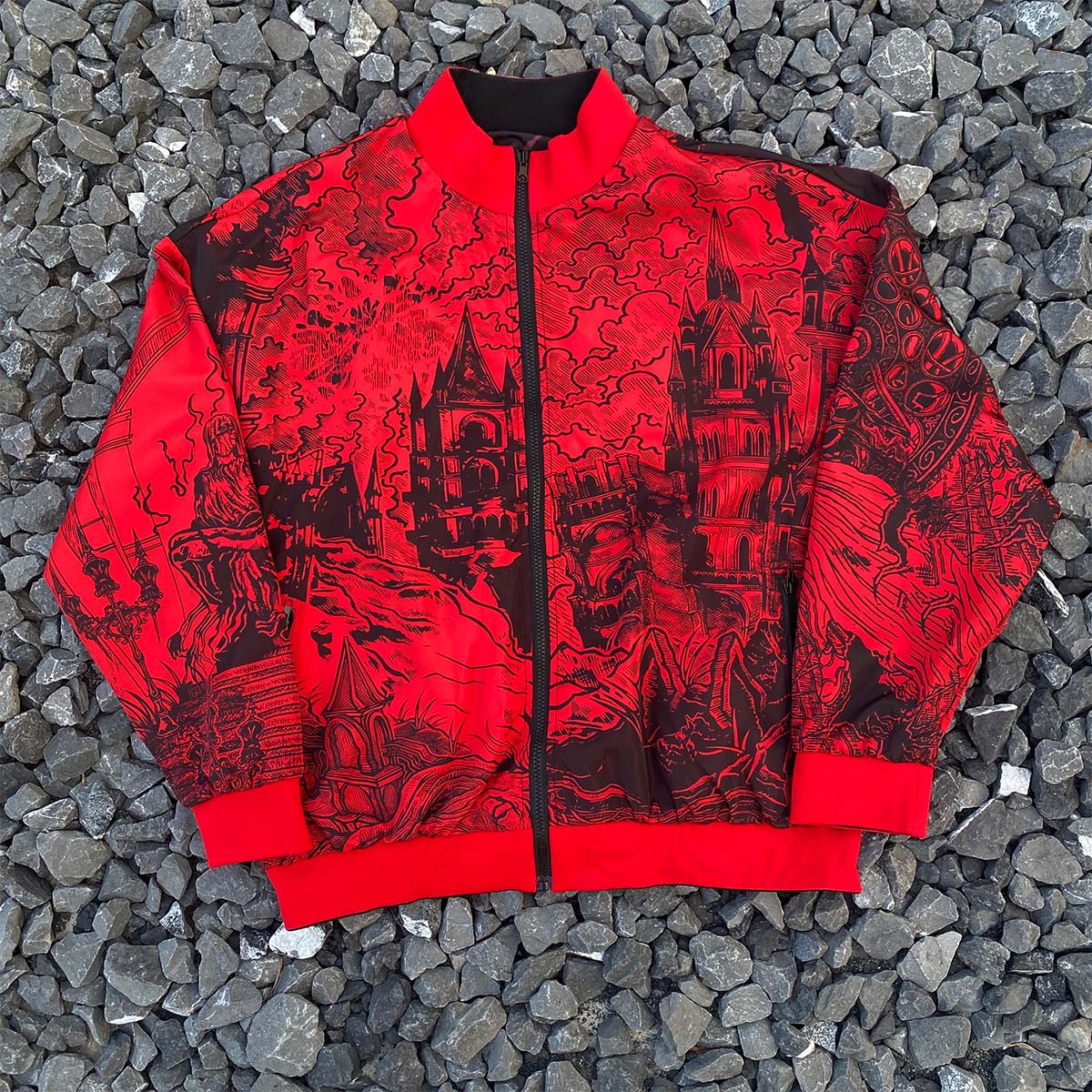 Bloodborne Reversible Bomber Jacket for Men - Menswear Coats