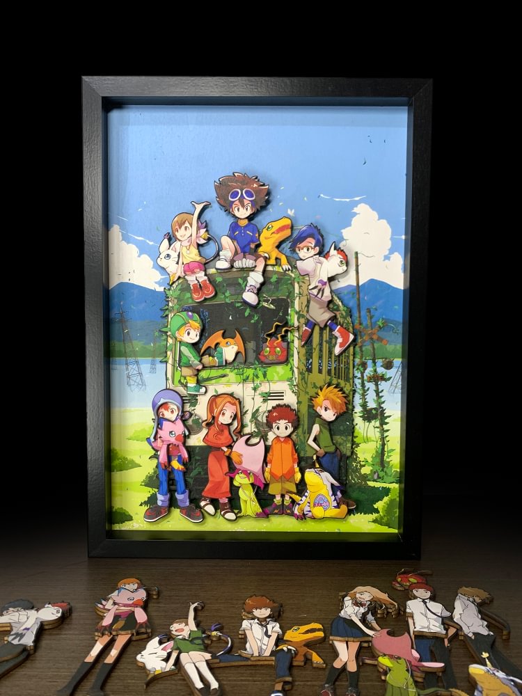 IN-STOCK Mystical Art Studio - Digimon Decorative - 3D Beech Wood Magn