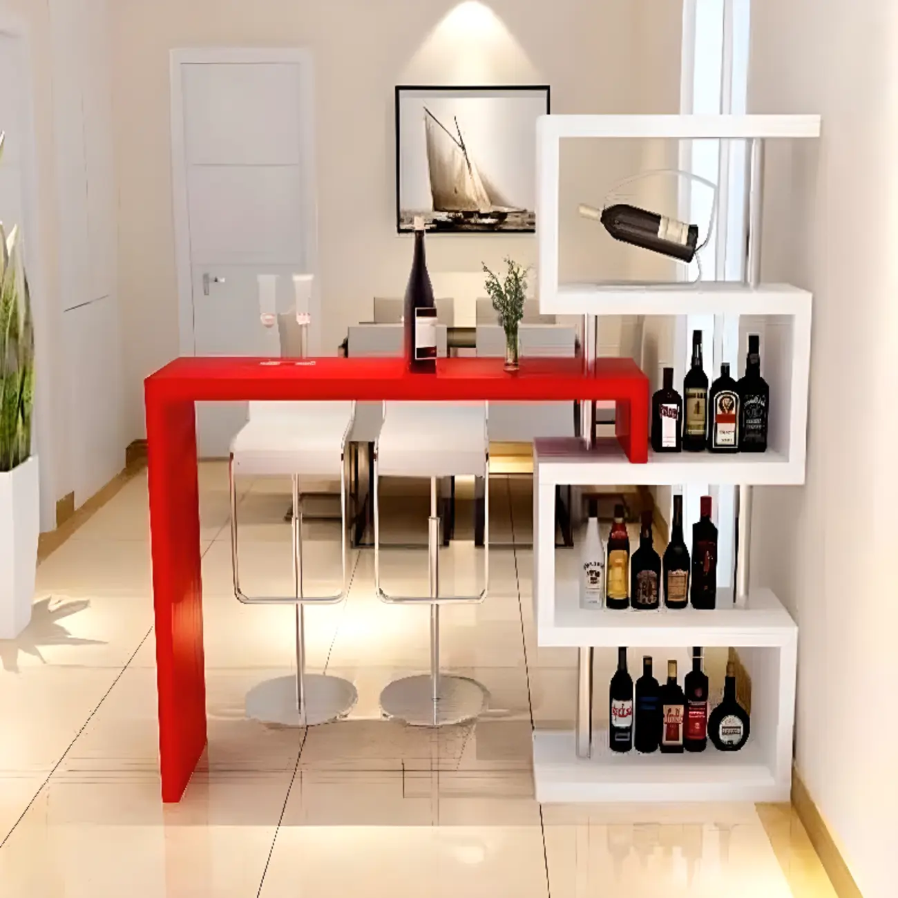 Modern Wooden Storage Shelving Bar Tables | HomeyFad – HOMEYFAD