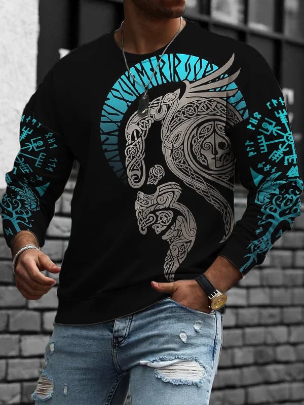 Men's Viking Vegvisir & Loki Graphic Sweatshirt