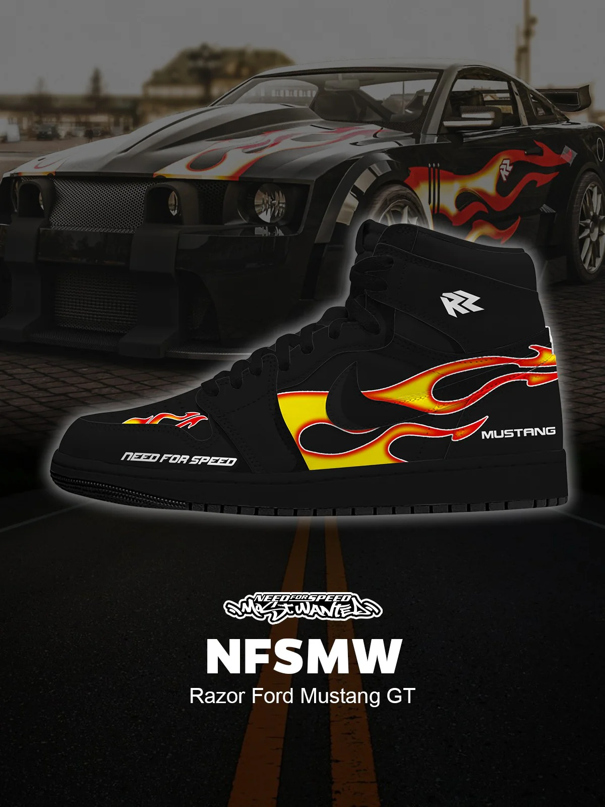 Razor Mustang GT V.1 High-top Custom Sneakers – Mr-ShoeStore