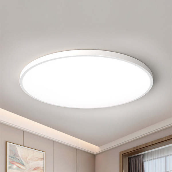 Round Bathroom Led Ceiling Light , Black/White | Las Sola