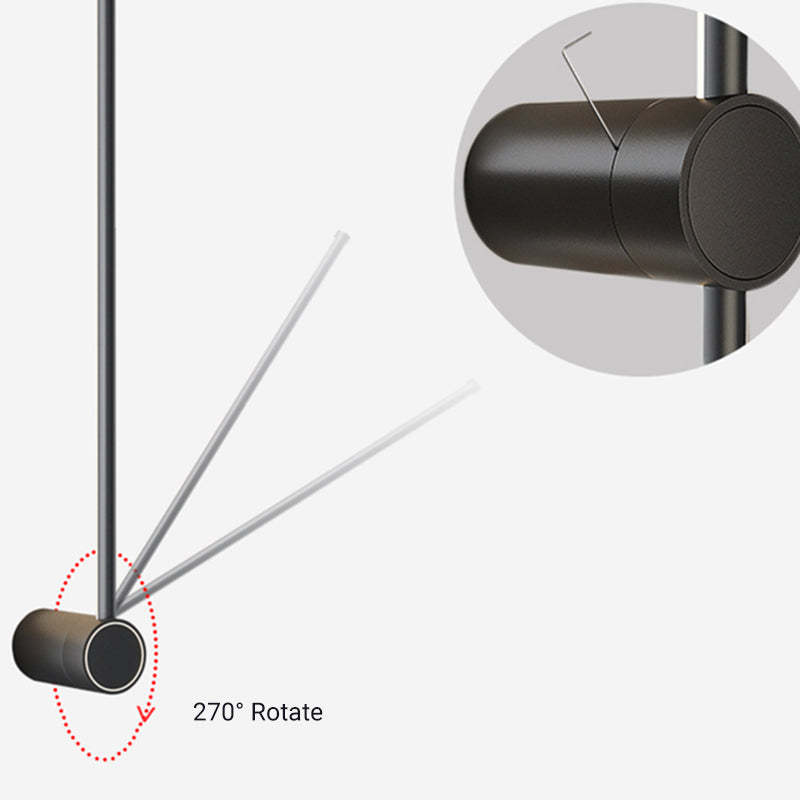 Minimalist Rotatable Linear Outdoor Wall Lamp Black | Las Sola