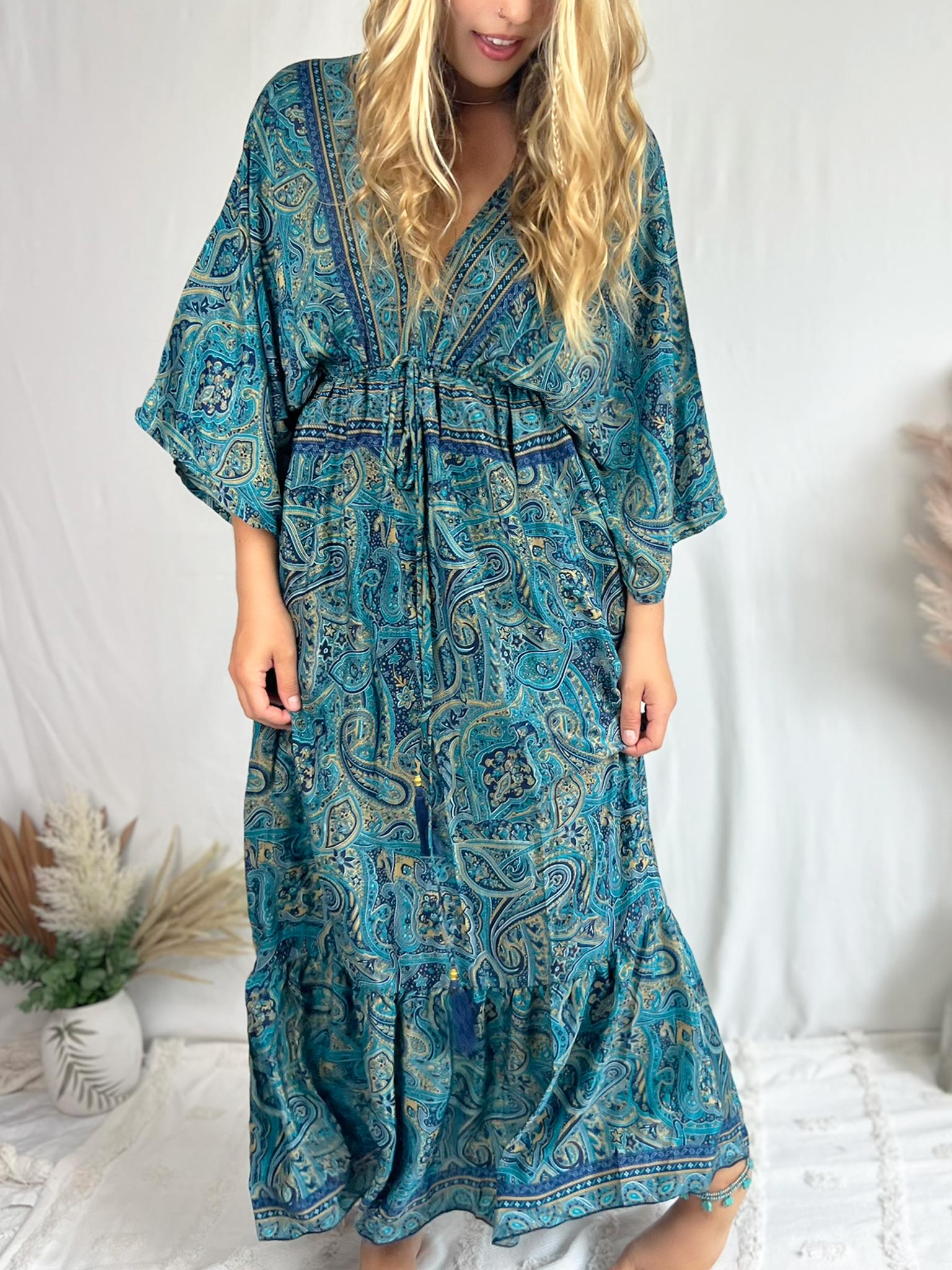 Sierra Maxi Dress in Whale Blue