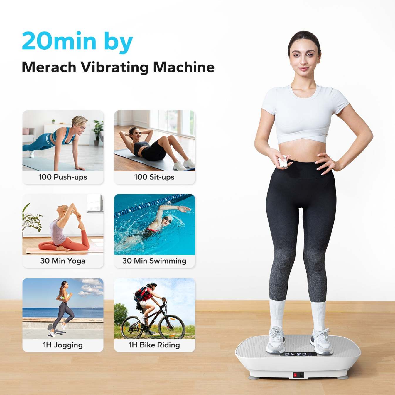 MERACH Whole Body Vibration Plate, Whole Body Workout Vibration ...