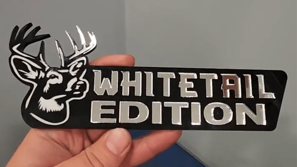 White-tailed Deer Car Badge Laser Cutting Car Emblem CE100-Jolura