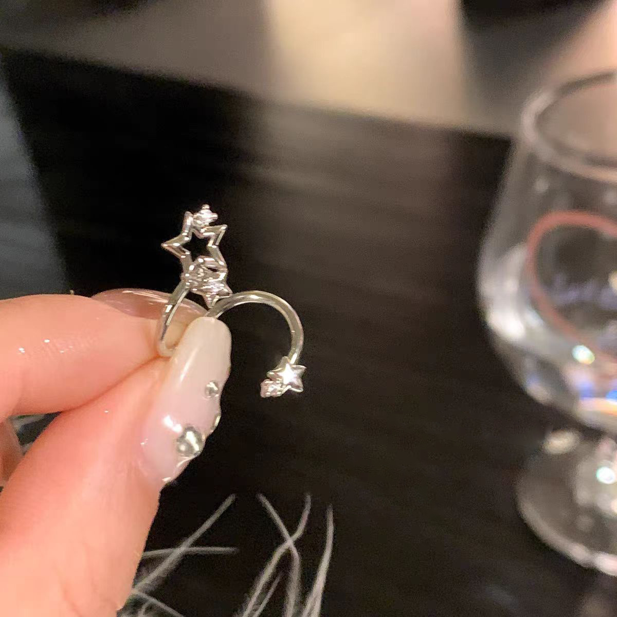 Hollow Five-pointed Star S-Shaped Earrings (2 PCS)
