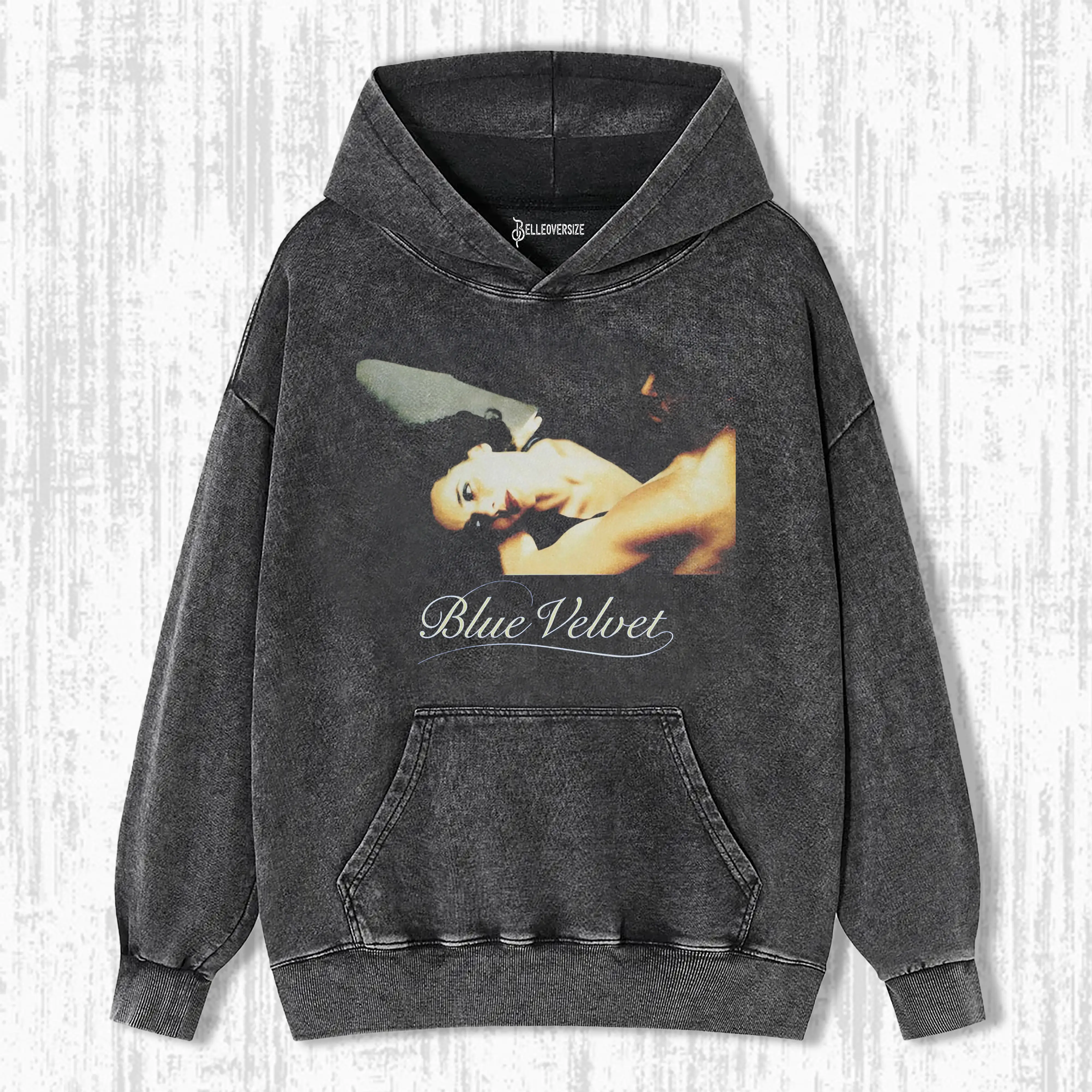 BLUE VELVET HOODIE – belleoversize