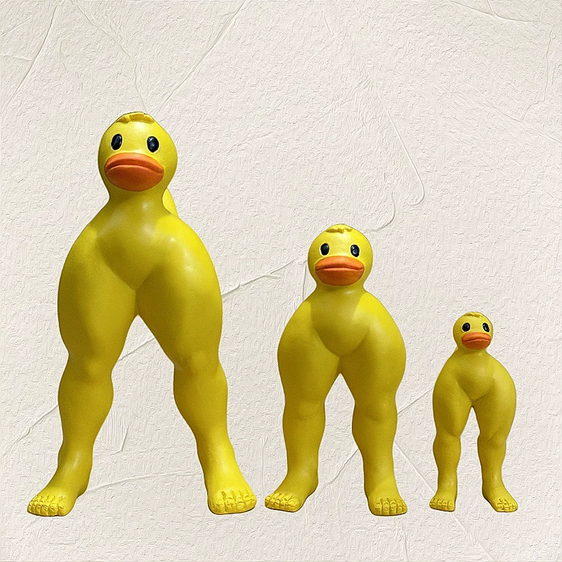 Creative Funny Muscle Duck Statue Porch Home Decoration – MyMagicCart