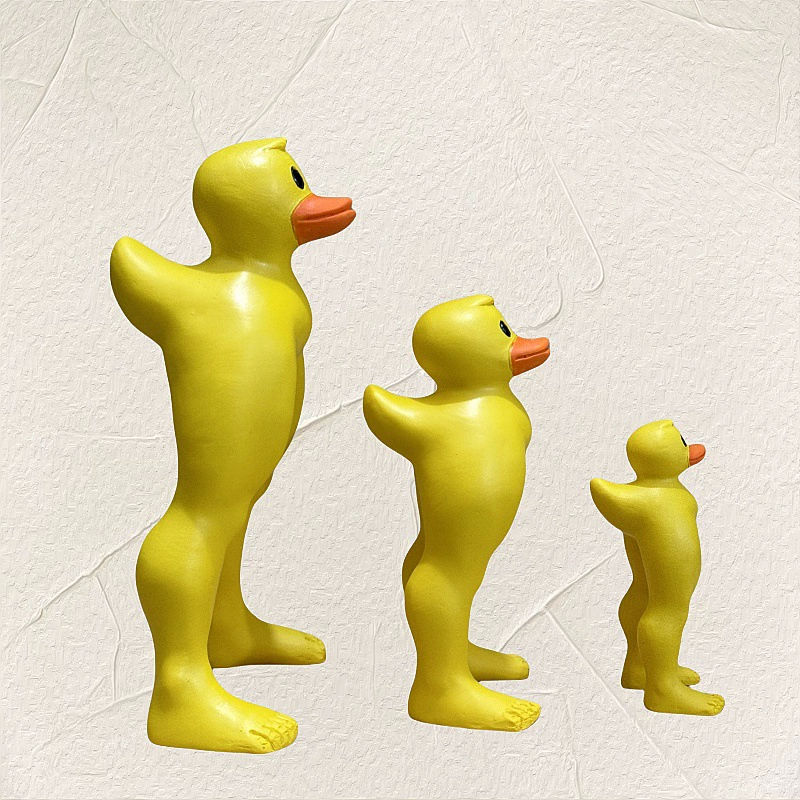 Creative Funny Muscle Duck Statue Porch Home Decoration – MyMagicCart
