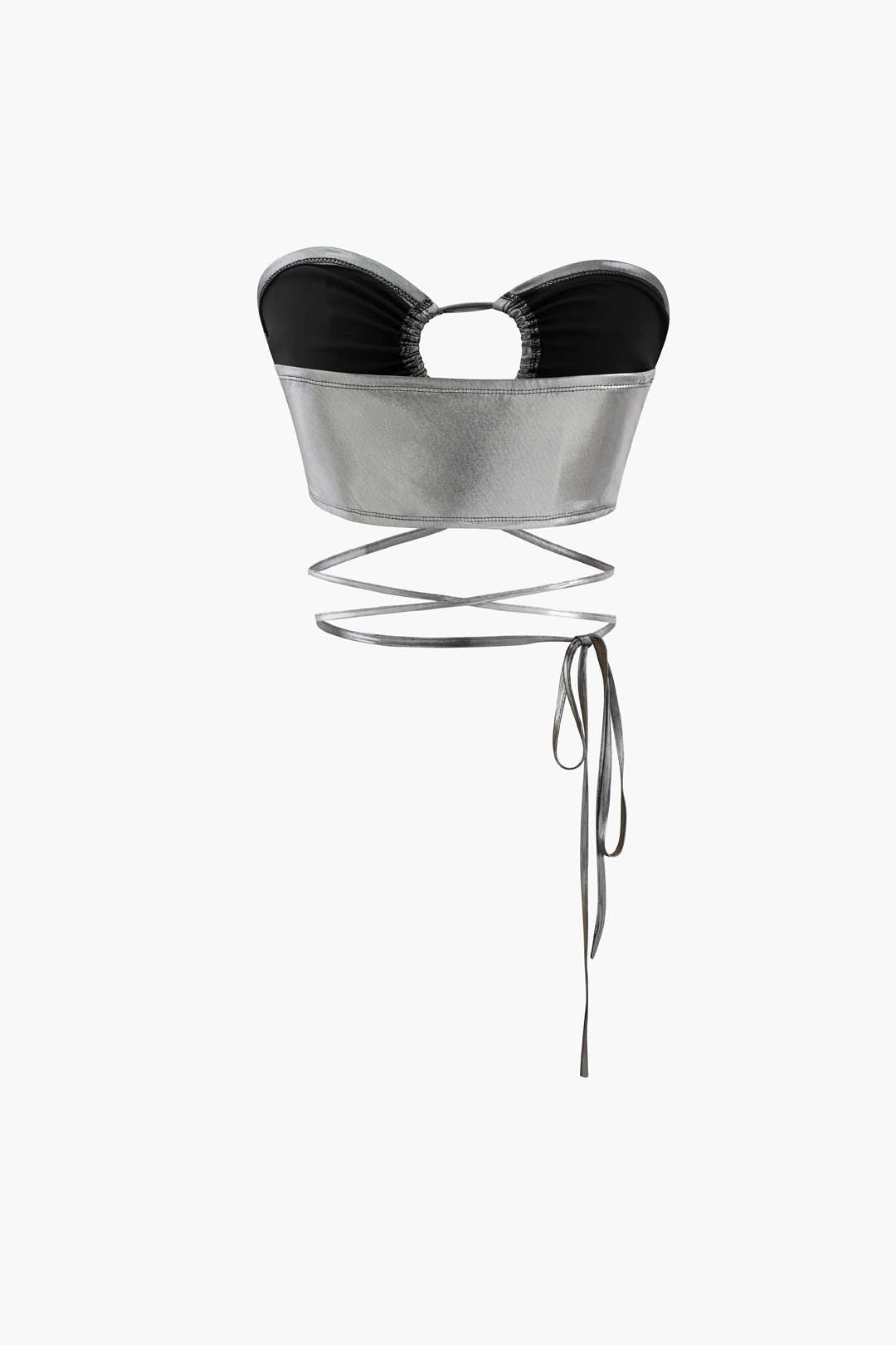 Metallic Tie Tube Top – Lebdu