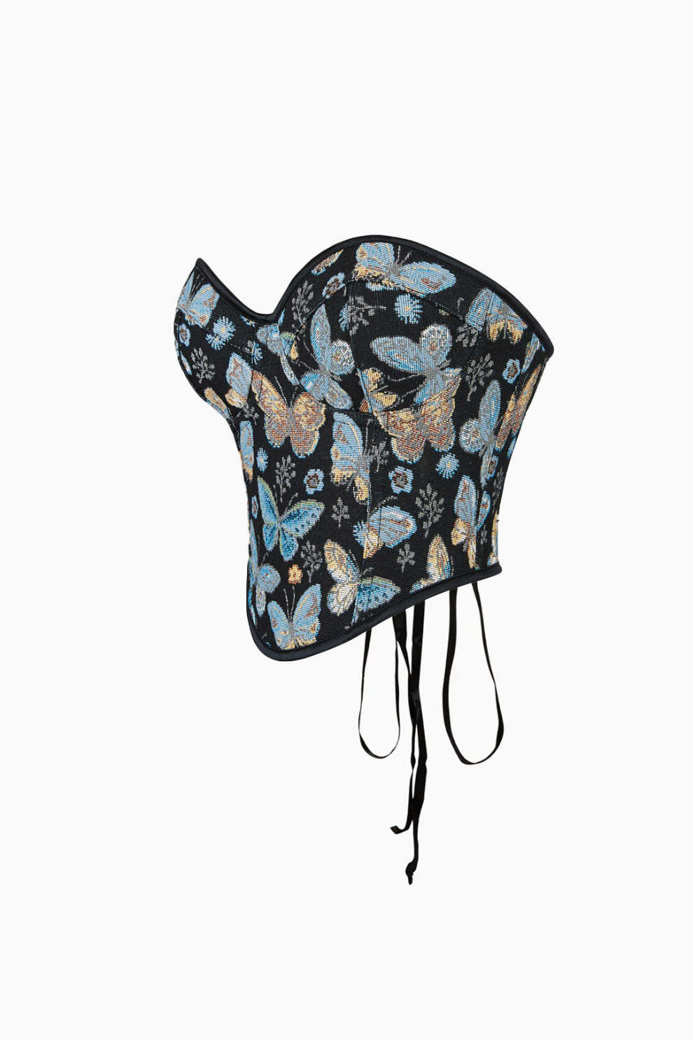 Butterfly Pattern Braided Tie Bustier Tube Top – Lebdu
