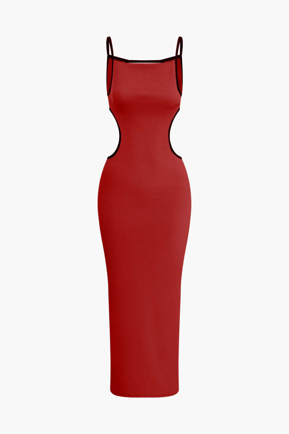 Contrast Cut Out Backless Slip Maxi Dress – Lebdu