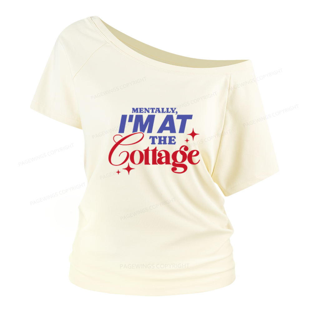 Pagewings I'm At The Cottage Women Off Shoulder T-shirts