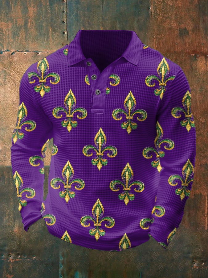 Men's Carnival Gradient Contrast Carnival Waffle Polo