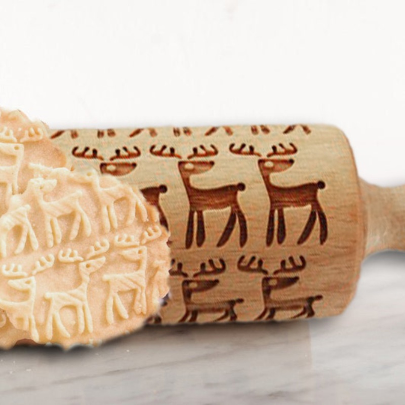 😻MINI embossing rolling pin for cookies🍪