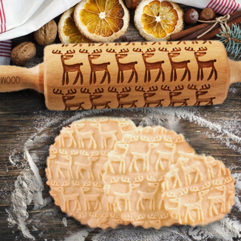 😻MINI embossing rolling pin for cookies🍪