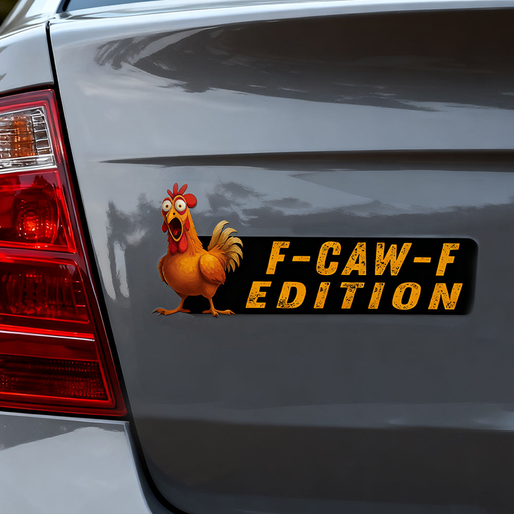 F-CAW-F Funny Rooster Car Badge Laser Cutting Car Emblem