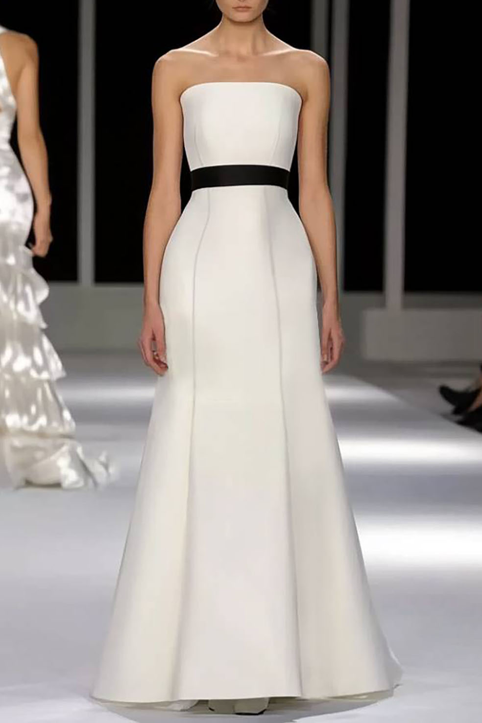 Formal Evening Gown Champagne Cross Neck Sequin Floor-Length Dress ...