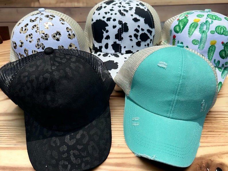 Ponytail hat|Blank hats|Leopard hats|Hat for girls|Women hats|Cheetah ...