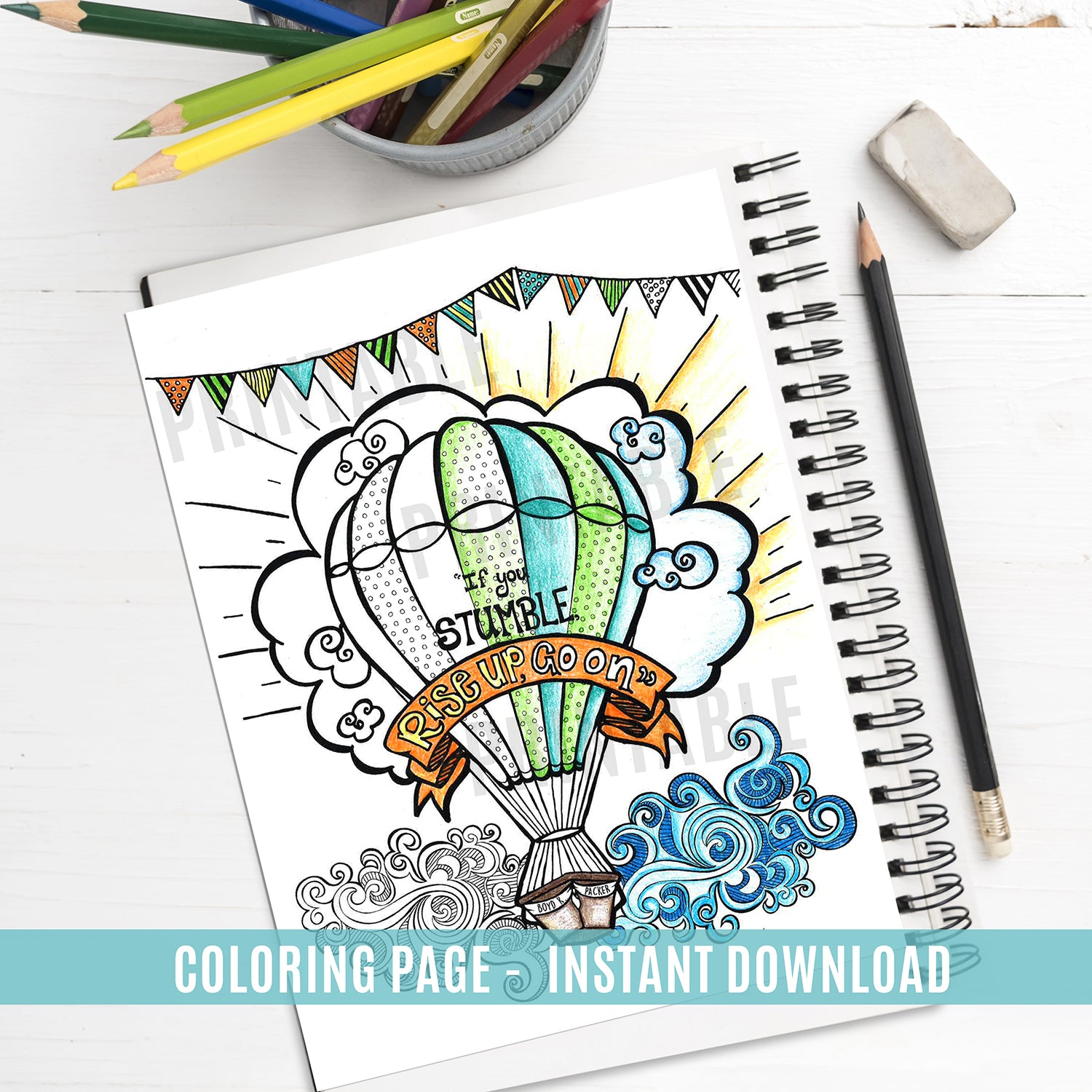 Rise Up Go On Coloring Page - Instant Download – Ballistic Armor Co Pro