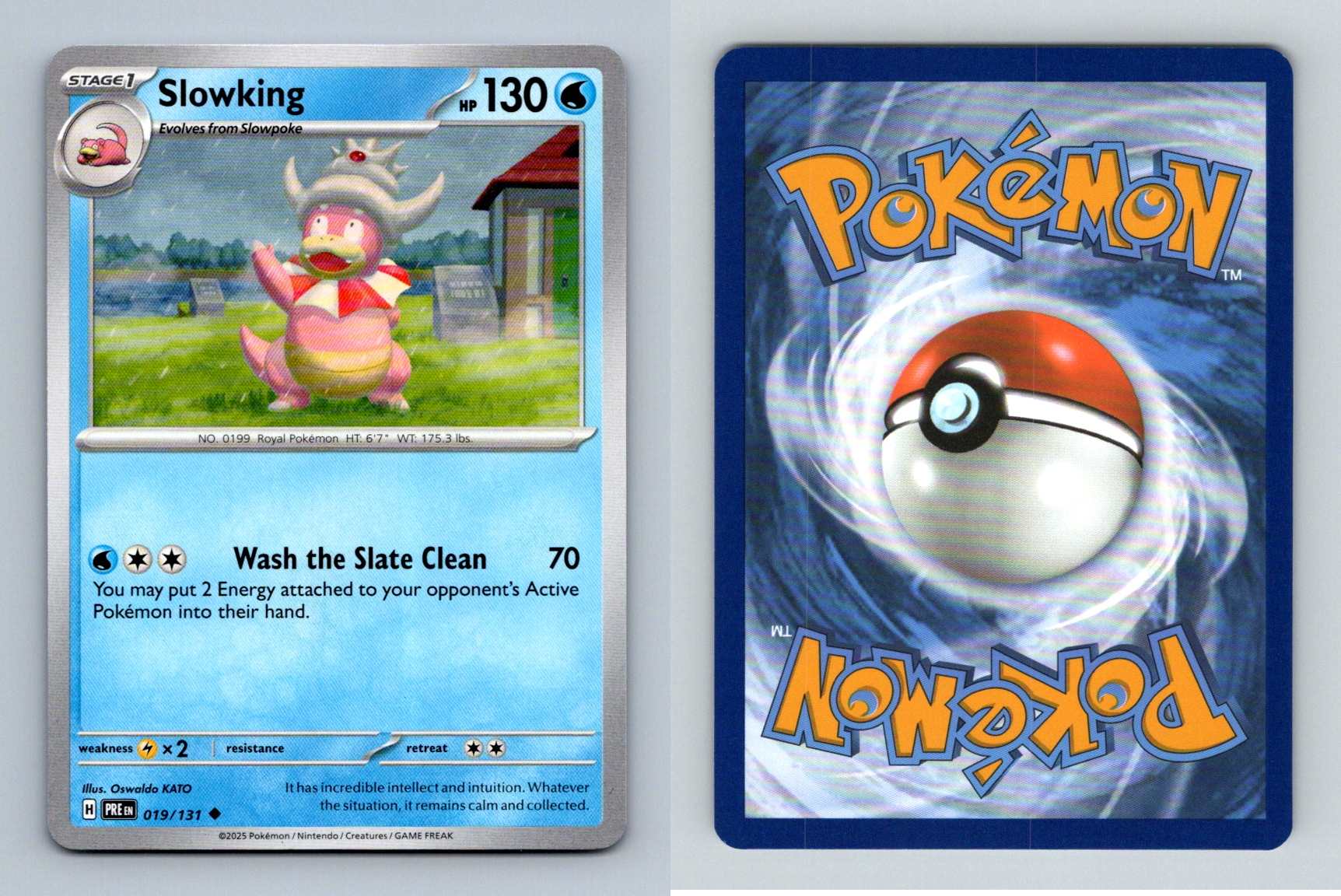 Slowking #019/131 SV Prismatic Evolutions Uncommon Pokemon 2025 TCG Ca ...